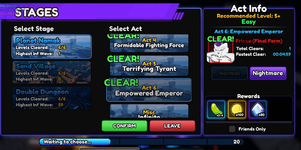 Buy Boosting Services Jockey Story Map Namek Nightmare 1-6 Act | Anime ...