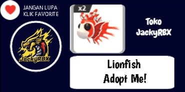 Beli Pet Lionfish Adopt Me Trading Hub Terlengkap dan Termurah Februari ...