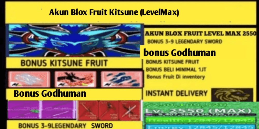 Buy Account Blox Fruit KITSUNE Account (DATPOL) (LEVELMAX) Blox Fruits ...
