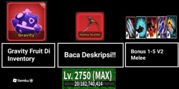 Buy Account Blox Fruit Gravity Account [Level MAX] Blox Fruits 3798337 ...