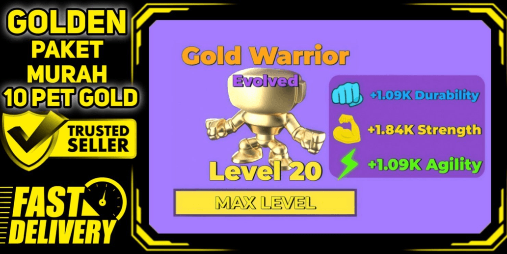 Buy Pet Golden Warriors Level Max | Cheap Package + Bonus Muscle Legend ...