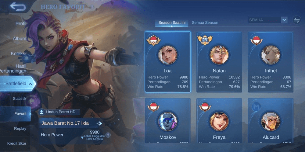 Beli Akun AKUN ML SKIN IXIA METRO EX GLOBAL, IMMORTAL 888 Mobile ...