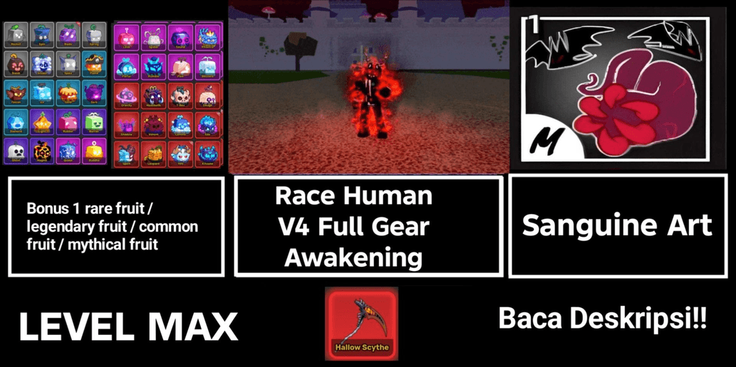 Buy Account Akun Level Max [Sanguine Art + Race Human V4 Full Gear ...