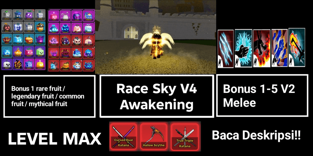 Buy Account Max Level Account [Race Sky V4 Awakening] + Bonus Fruit ...