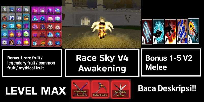 Buy Account Max Level Account [Race Sky V4 Awakening] + Bonus Fruit ...