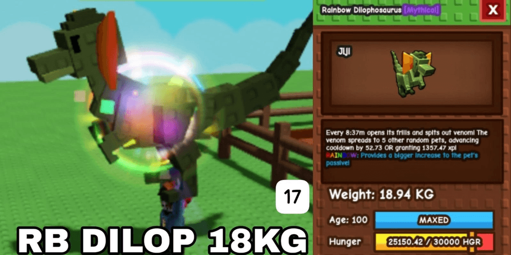 Beli Pets RAINBOW DILOPHOSAURUS AGE 100 (MAX) / RAINBOW DILOP / RB ...