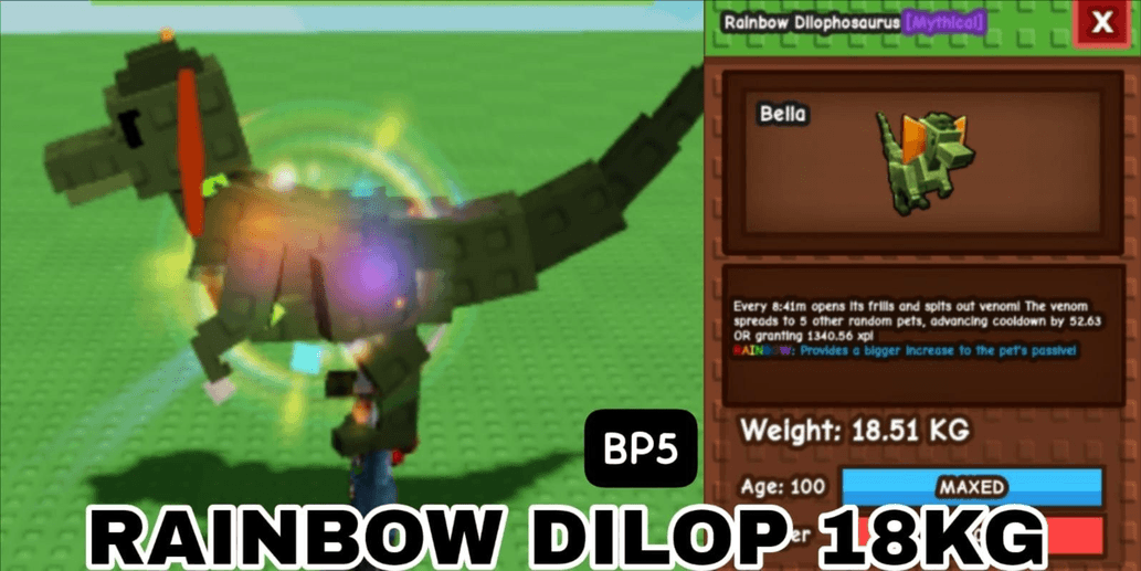 Buy Pets RAINBOW DILOPHOSAURUS AGE 100 (MAX) / RAINBOW DILOP / RB DILOP ...