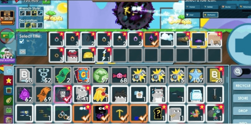 Beli Akun AKUN DR TITLE + GPICK DSPADE + GALAXY SKIN ROLE MAX Growtopia ...