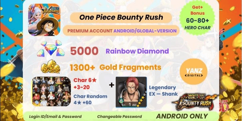 Beli Akun [Android] OPBR Starter Elite | Diamond 5000 | Fragment 1300 ...