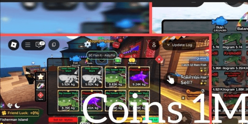 Beli Fish Coin 1M via Mytic Mitoz Fish It! Terlengkap dan Termurah Mei ...