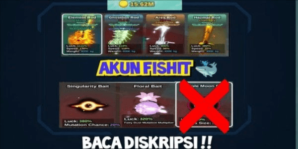 Beli Akun AKUN RATA KANAN ELEMENTAL ROD+SINGULARITY BAIT Fish It! Terlengkap dan Termurah ...