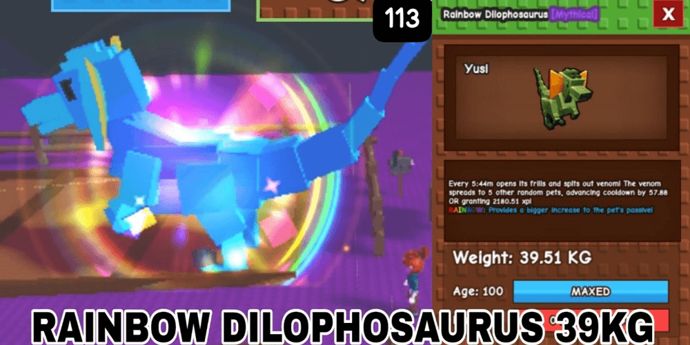 Beli Pets RAINBOW DILOP / RAINBOW DILOPHOSAURUS / RAINBOW DILO / RB ...