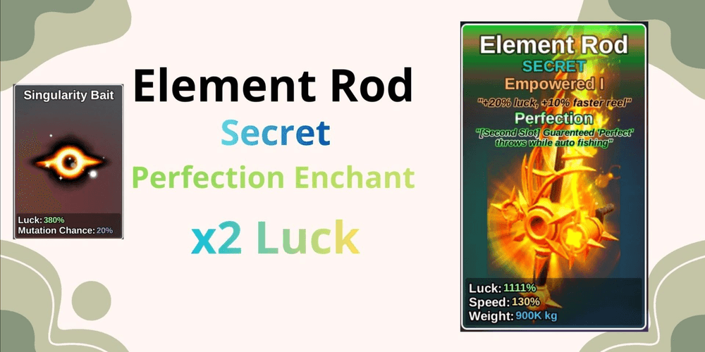Beli Akun Akun Element Rod + Perfection Enchant | Perfect Fish It ...