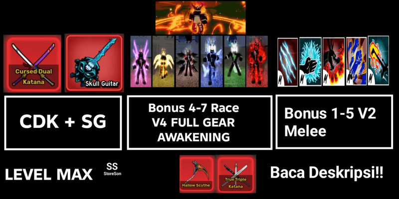 Beli Akun Akun CDK + SG + Bonus 4-7 Race V4 Full Gear Awakening + Bonus ...