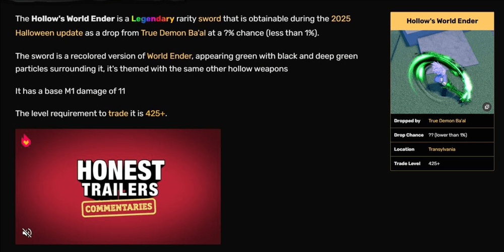 Beli Weapon Hollow World Ender - Grand Piece Online (GPO) Grand Piece ...