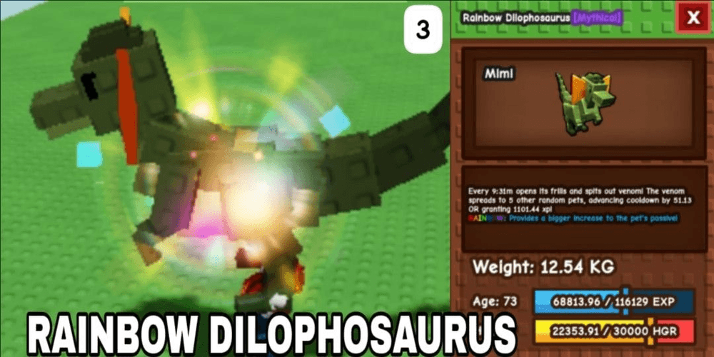 Beli Pets RAINBOW DILOP / RAINBOW DILOPHOSAURUS / RB DILOP / RB ...