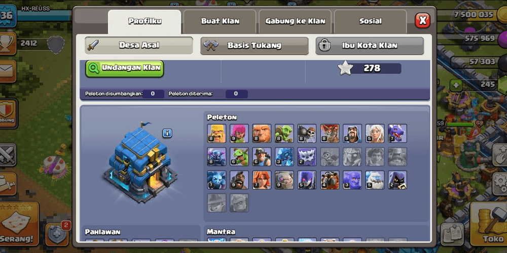 Beli Akun akun coc th 12 semi max cocok untuk war Clash of Clans ...