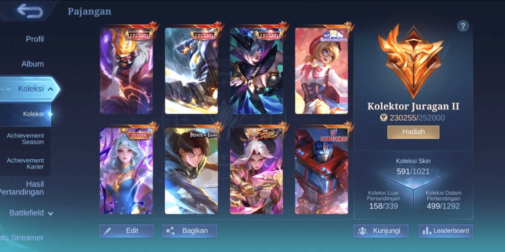 Beli Akun AKUN ML SULTAN EMBLEM, HERO MAX, MURAH FULL SKIN HANABI ...