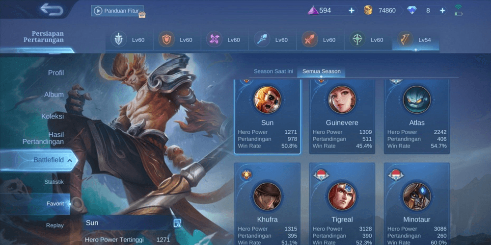 Buy Account Mlbb Account Expert Collector V â€¢ Lb Tigeral, Harith â ...