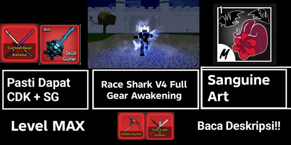 Buy Account Akun CDK + SG + Sanguine Art + Race Shark V4 Full Gear ...