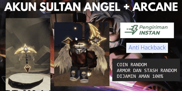 Beli Akun Akun Angel Race + Arcane Pickaxe The Forge Terlengkap dan ...