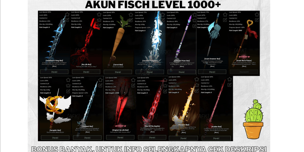Buy Account Akun Fisch Level 1000+ | For more information, check the ...