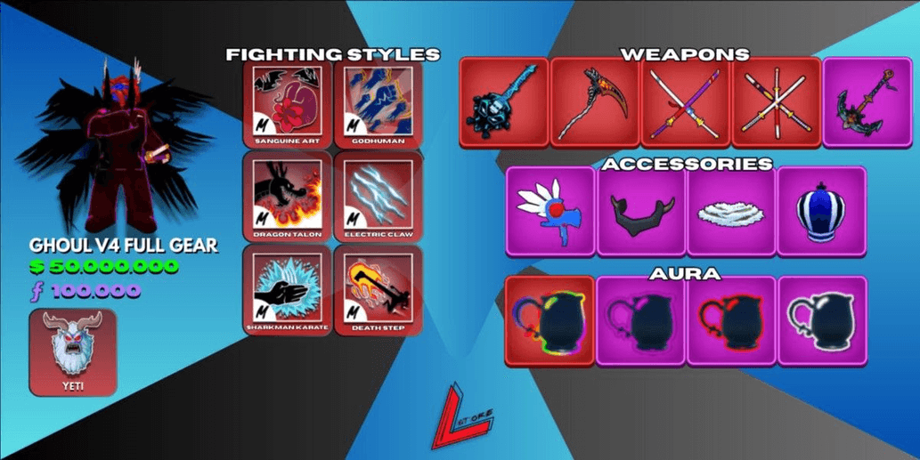 Buy Account Ghoul V4 T10 (Full Gear) | Yeti | Sanguine Art | Lv. MAX ...