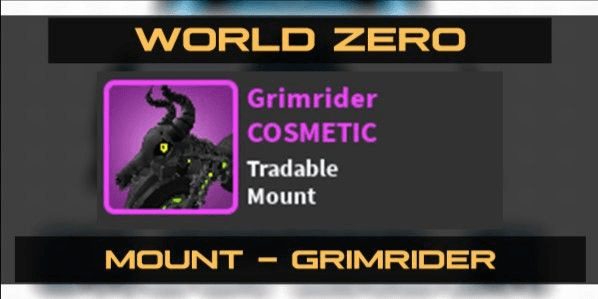 Buy Item WORLD ZERO // MOUNT GRIMRIDER // by ShoGFender Shop World Zero ...