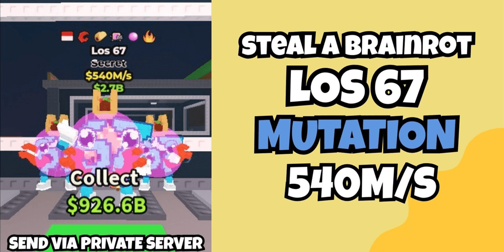 Beli Item LOS 67 + MUTATION 540M/SECOND - STEAL A BRAINROT SECRET 500M ...