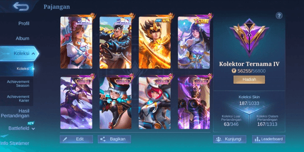 Buy Account CHEAP ML ACCOUNT MAX EMBLEM SANRIO SKIN CLAUDE, FLORYN ...