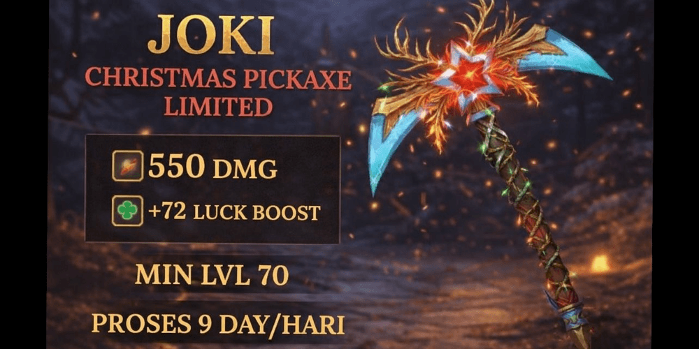 Beli Joki JOKI CHRISTMAS PICKAXE ( LIMITED ) The Forge Terlengkap dan ...