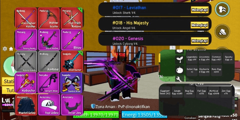 Beli Akun AKUN BLOX FRUIT+ GAG - V4 ANGEL CYBORG SHARK - TTK HS CDK ...