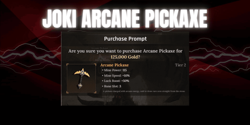 Beli Joki Joki Arcane Pickaxe | The Forge Bonus Level & Legendary Ore ...