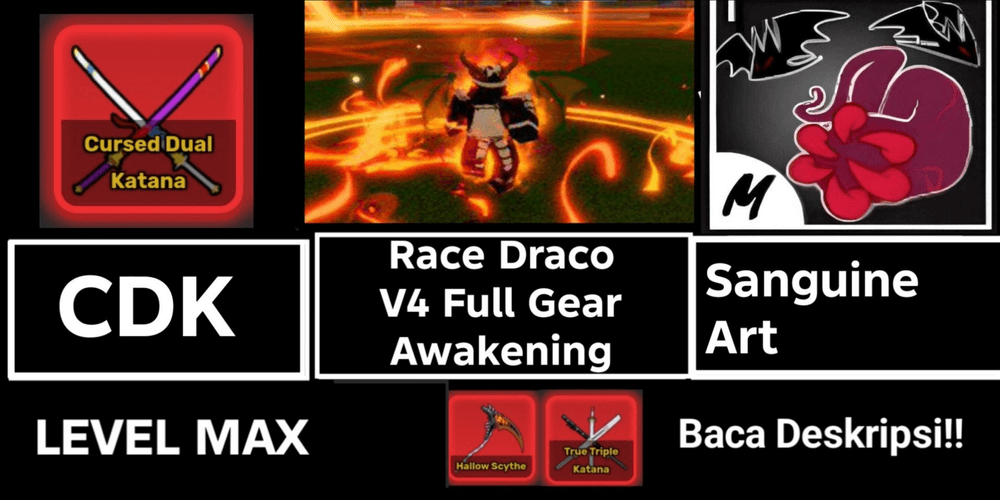 Beli Akun Akun CDK + Sanguine Art + Race DRACO V4 Full Gear Awakening ...