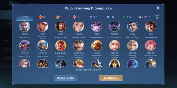 Buy Account MLBB Expert Collector Account - Many Skins & Heroes - Max ...