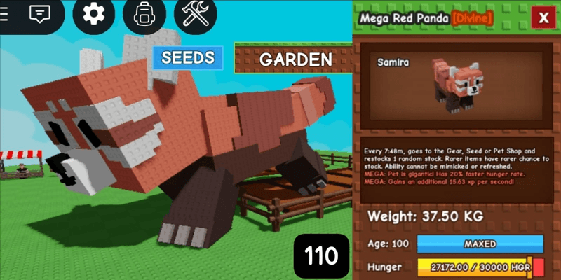 Beli Pets MEGA RED PANDA PET LUCU BESAR GROW A GARDEN Grow A Garden ...