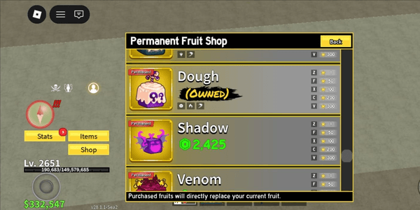 Beli Akun Akun Blox Fruit Permanent fruits Dragon, Dough, Portal ...