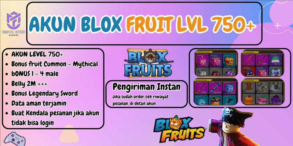 Buy Account Akun Blox Fruit Level 750++ Blox Fruits 3248653 | itemku