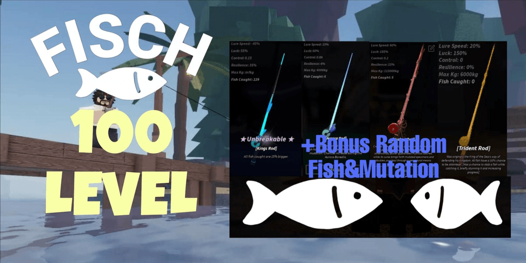 Beli Akun AKUN LEVEL 100+ (KRAKEN ROD+TRIDENT+KINGS ROD+AURORA ROD ...