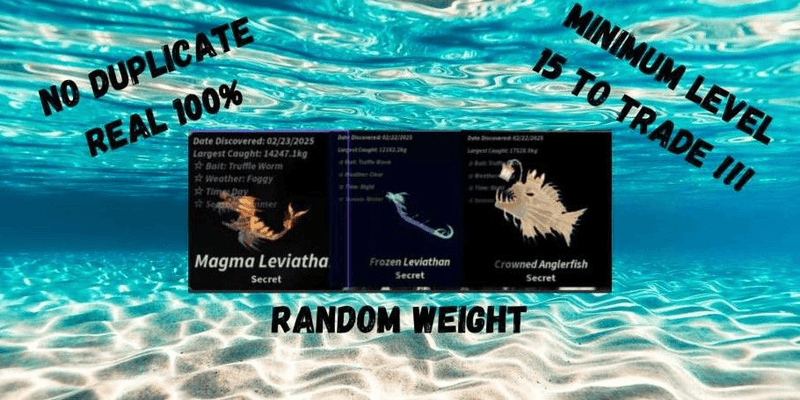 Buy Fish Paket Magma Leviathan,Frozen Leviathan,Crowned Anglerfish ...