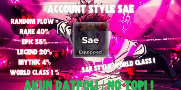 Buy Account Account Polos Sae Style World Class Blue Lock Rivals ...