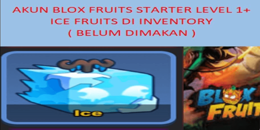 Beli Akun Akun Blox Fruits Starter Ice Fruit Di Inventory ( Level 1 ...