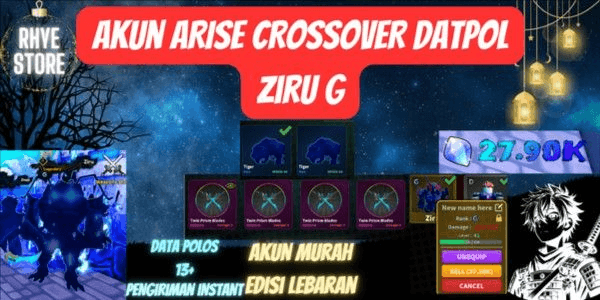 Beli Akun Akun Arise Crossover Ziru G Arise Crossover Terlengkap dan ...
