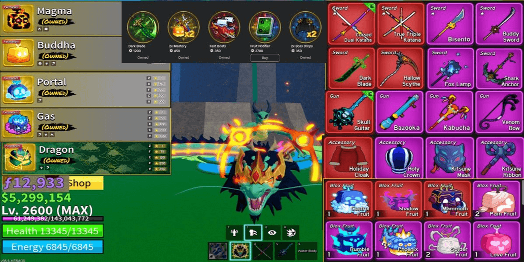 Beli Akun Akun Fruit Permanent(Dragon,Gas,Portal,Buddha,Magma),All ...