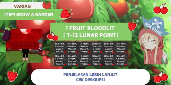 Beli Item BLOODLIT FRUIT | 1 FRUIT (7-12 LUNAR POINT) - Grow A Garden ...