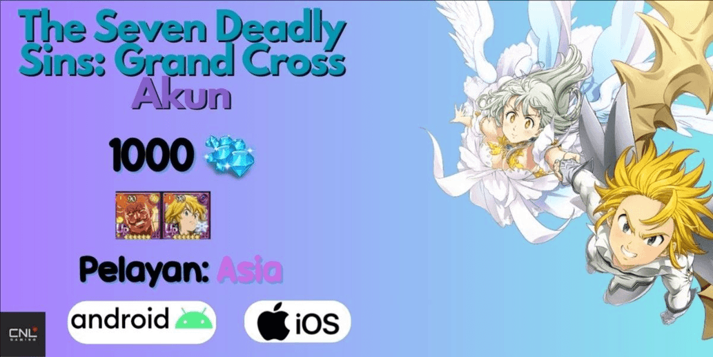 Beli Akun #3 - Asia server - UR Escanor + Meliodas Seven Deadly Sins ...