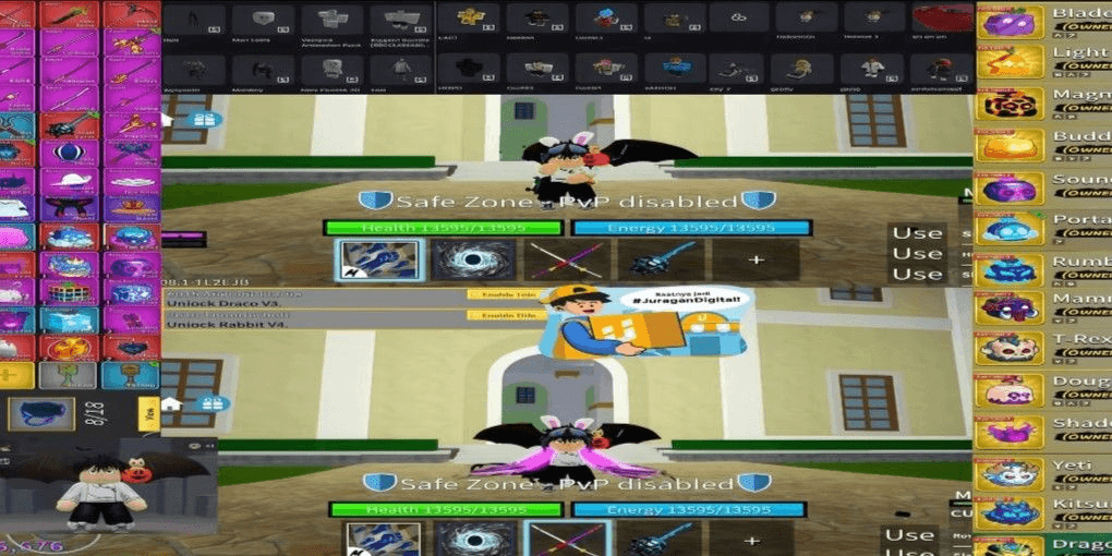 Beli Akun AKUN BERPERM 14 DRAGON KITSUNE YETI SHADOW DOUGH TREX MAMMOTH ...