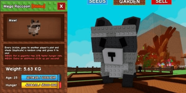 Buy Pets Mega Raccoon (Bonus 1400T) Grow A Garden 3670495 | itemku