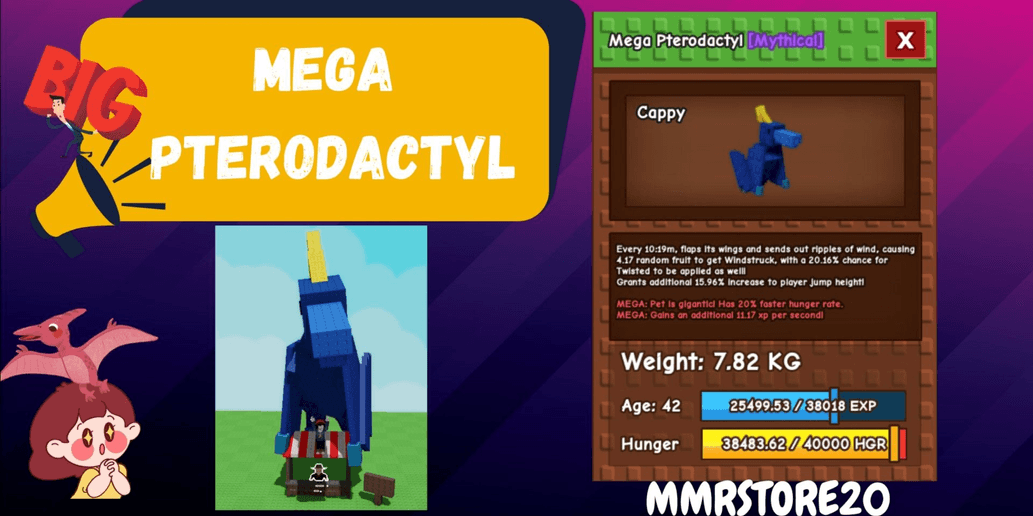 Beli Pets Mega Pterodactyl Grow A Garden Terlengkap dan Termurah ...