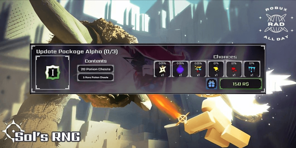 Beli Gamepass Update Package Alpha- Sol's RNG Sol's RNG Terlengkap dan ...